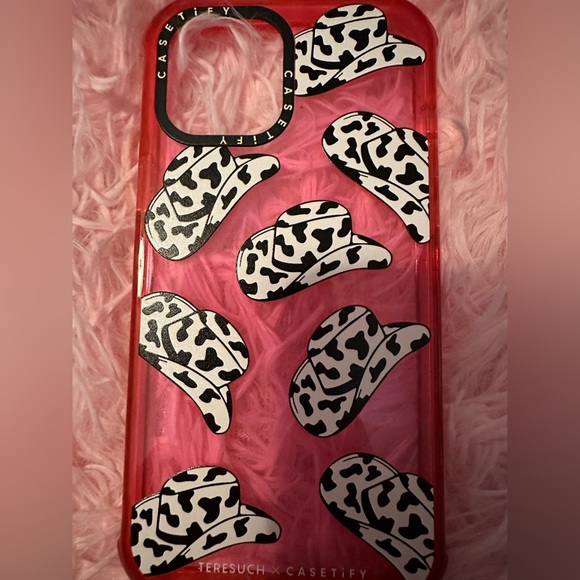 Casetify | Cell Phones & Accessories | Casetify Hot Pink Cow Print ...